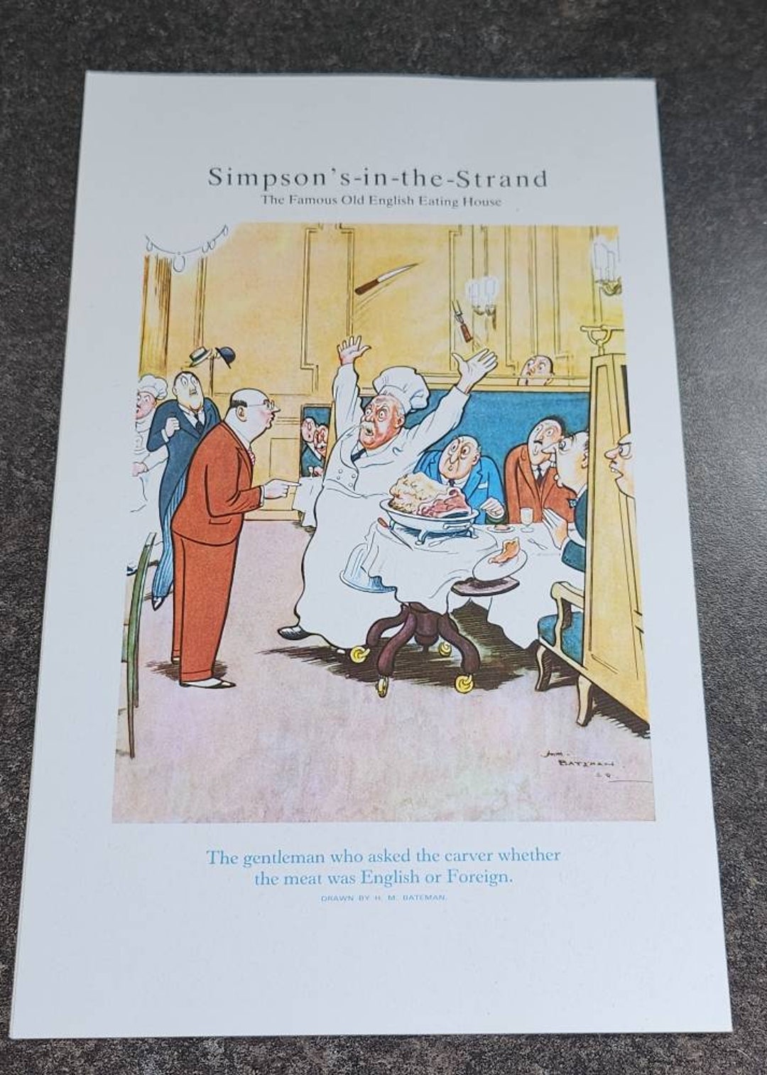 Simpson's in the Strand Menu English Restaurant Menu - Etsy