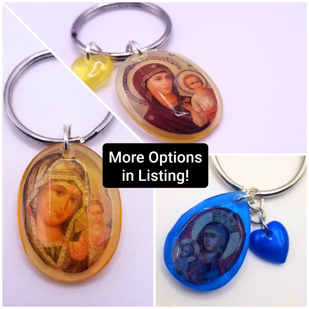 Virgin Mary Keychain / Eastern Orthodox Catholic Saints/theotokos ...