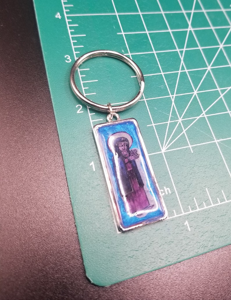 Blessed Virgin Mary Ethiopian Orthodox Icon Keyring Keychain Orthodox ...