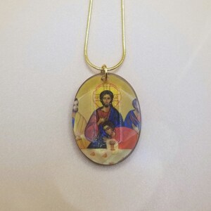 Last Supper Eastern Orthodox Icon Resin Pendant Necklace/orthodox ...