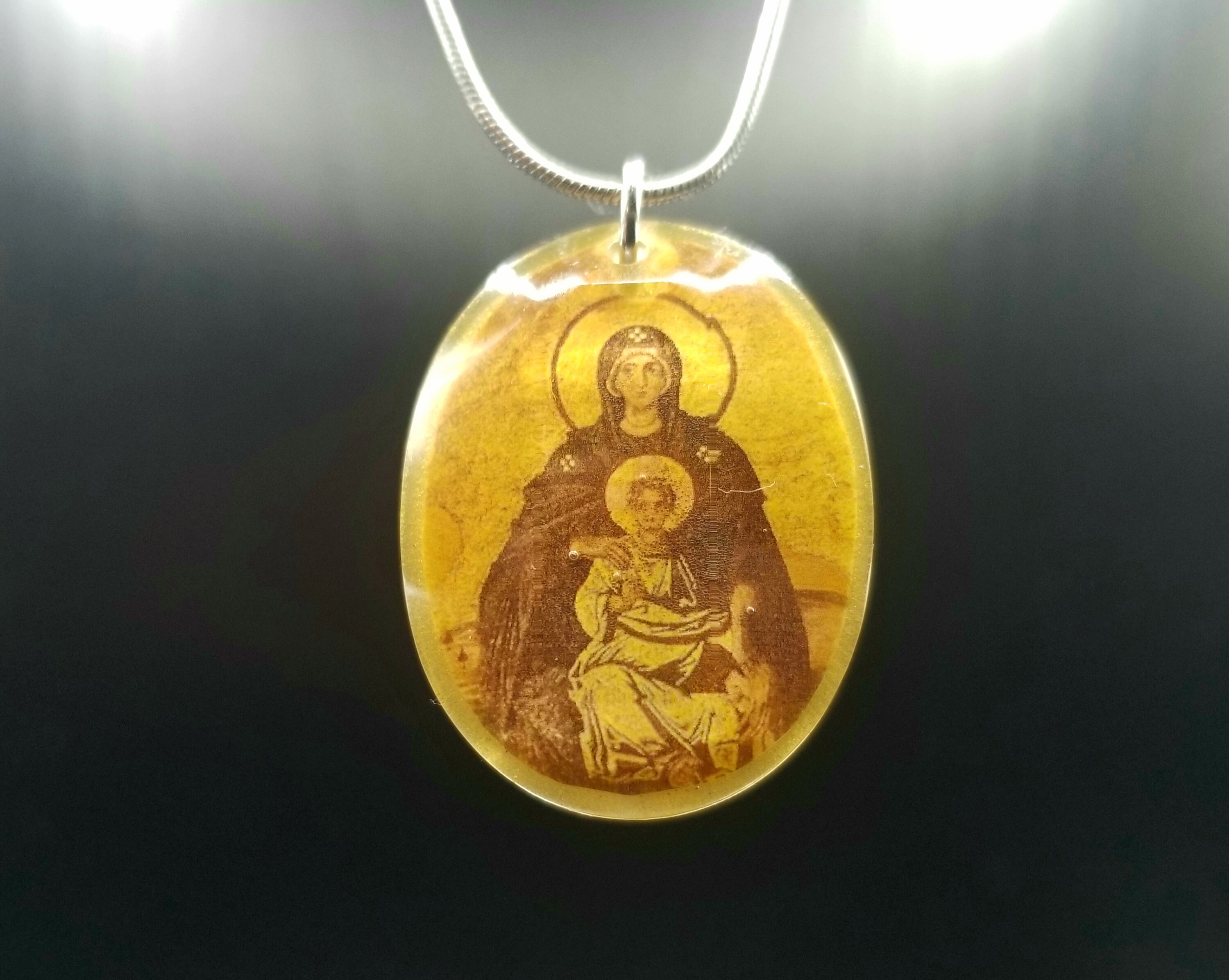 Byzantine Art Pendant Hagia Sophia Eastern Orthodox Icon Necklace ...