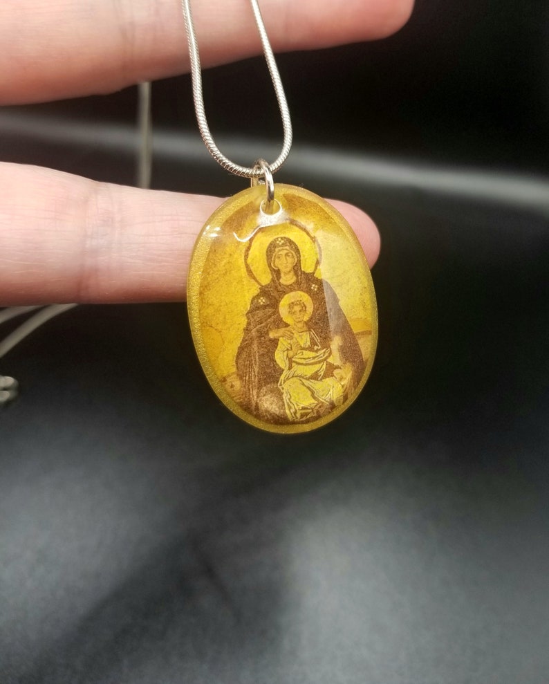 Byzantine Art Pendant Hagia Sophia Eastern Orthodox Icon Necklace ...