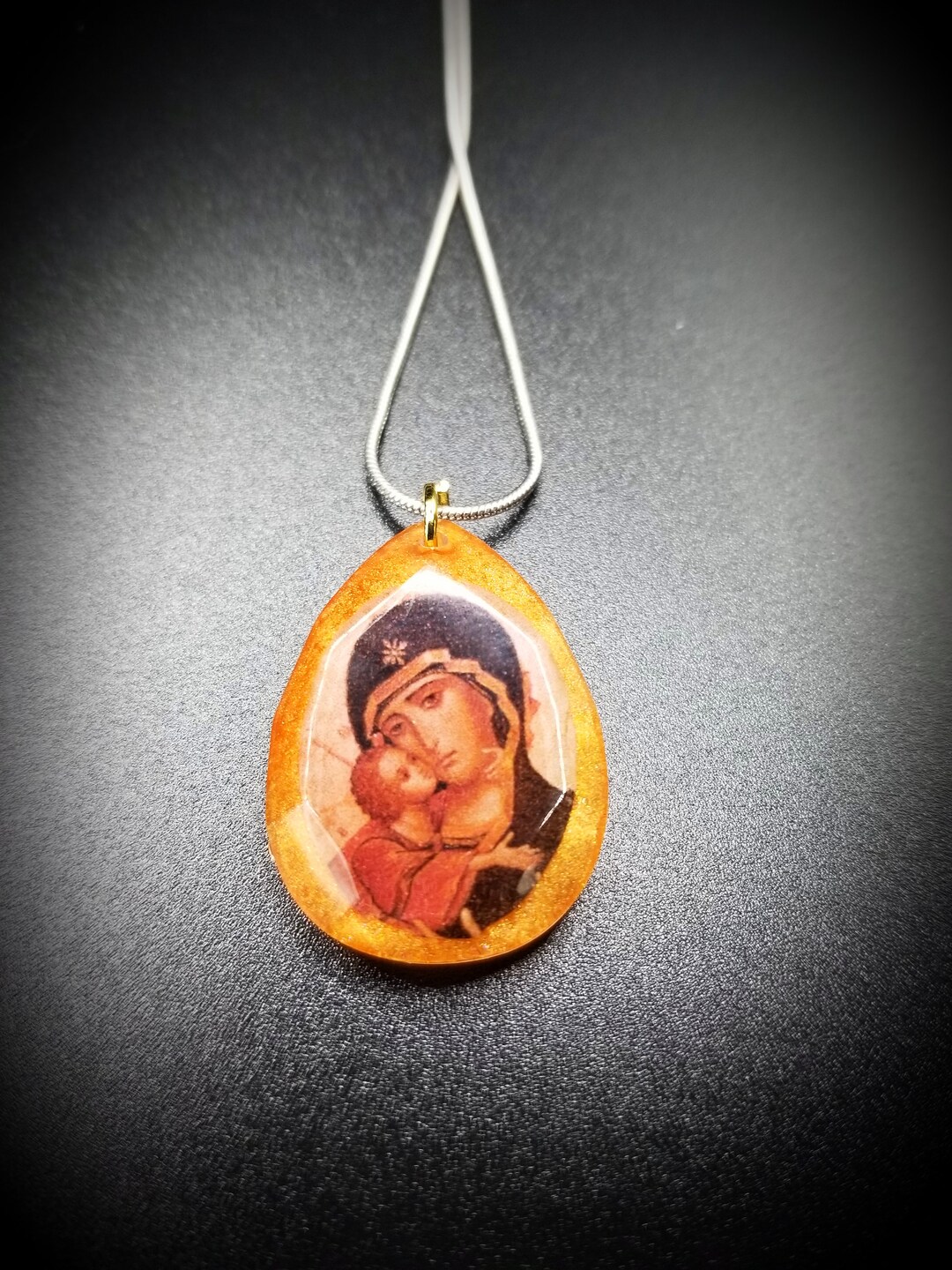 Theotokos Eastern Orthodox Icon Necklace/ Orthodox Catholic Gift ...