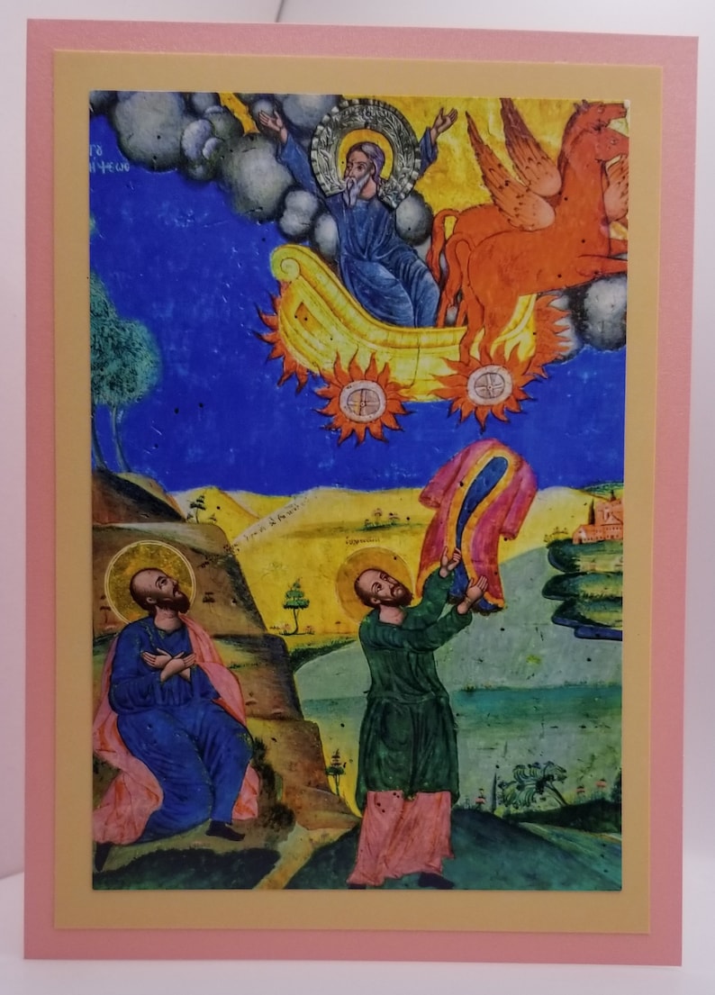 Ascension of Elijah 6-pack Blank Inside Note Cards/orthodox Church Icon ...
