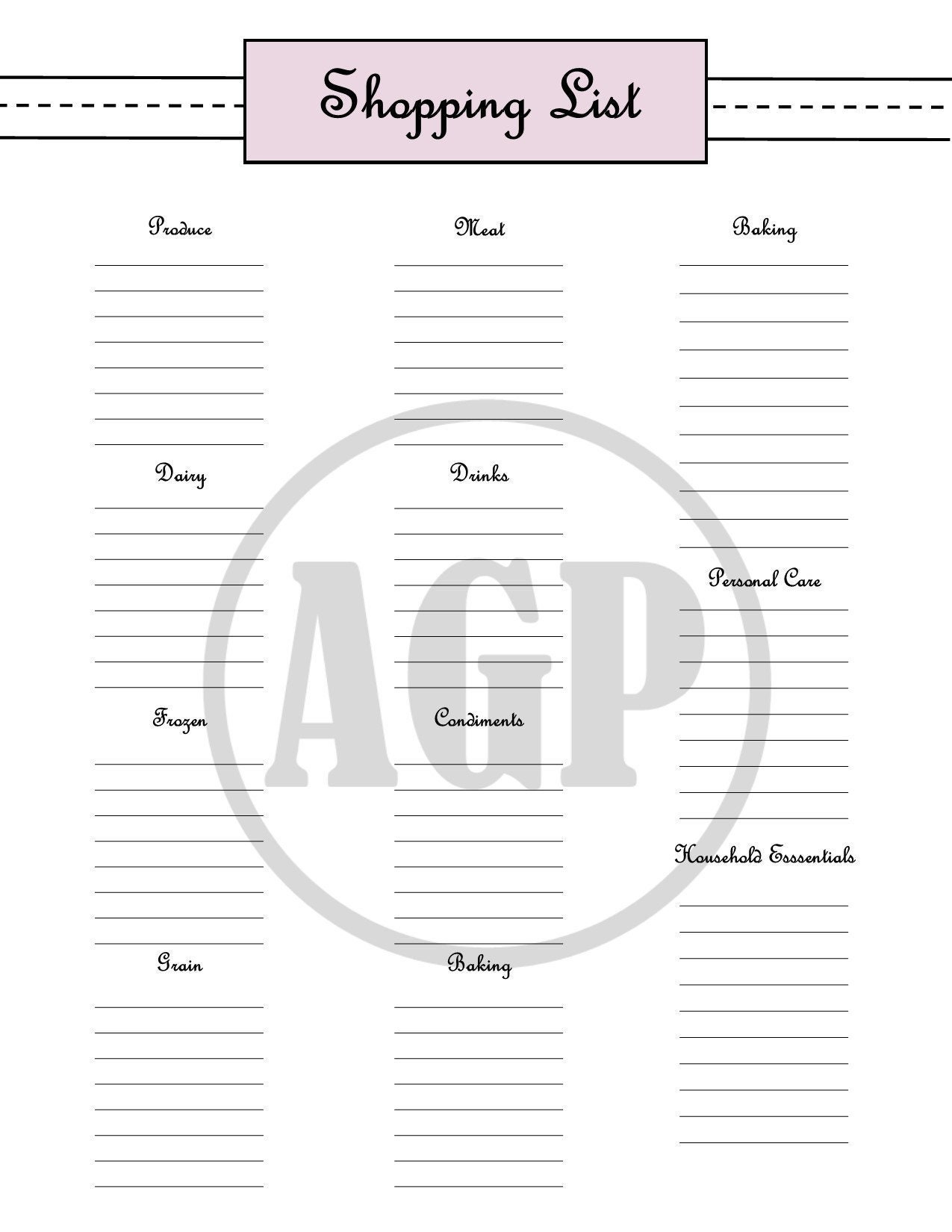 Grocery Price Comparison Sheet - Etsy