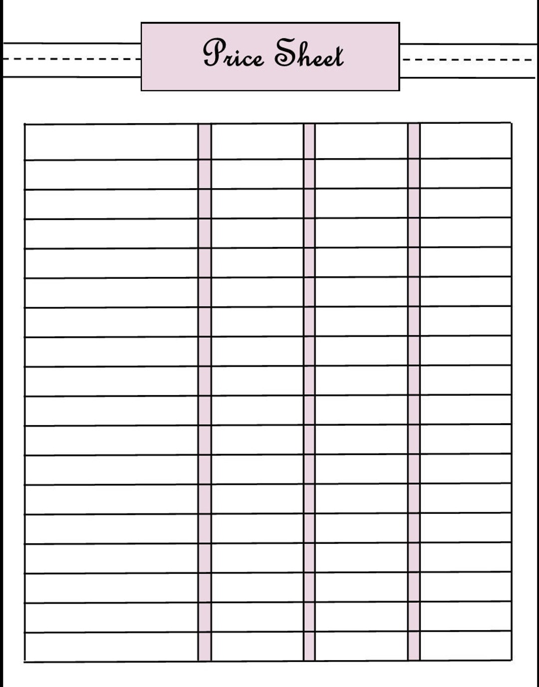Grocery Price Comparison Sheet - Etsy