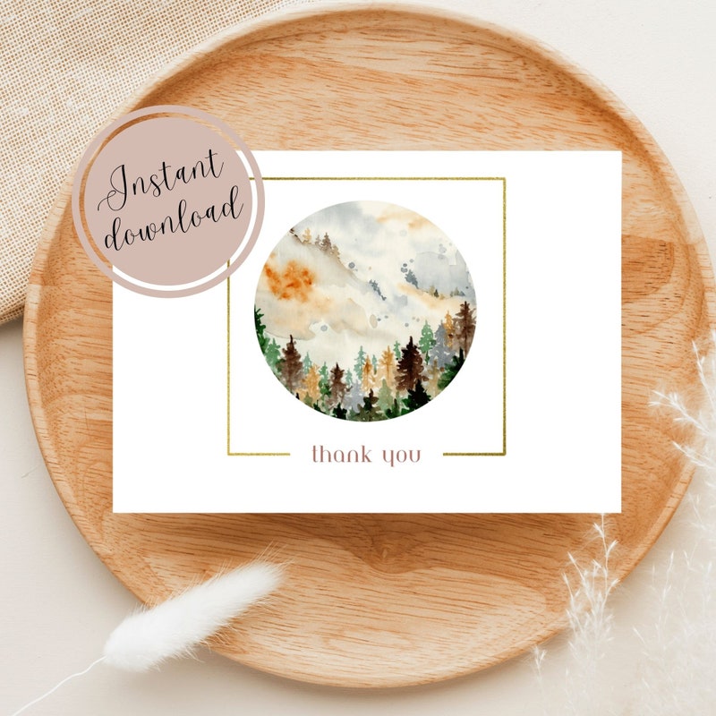 Manly Thank You Card - Etsy