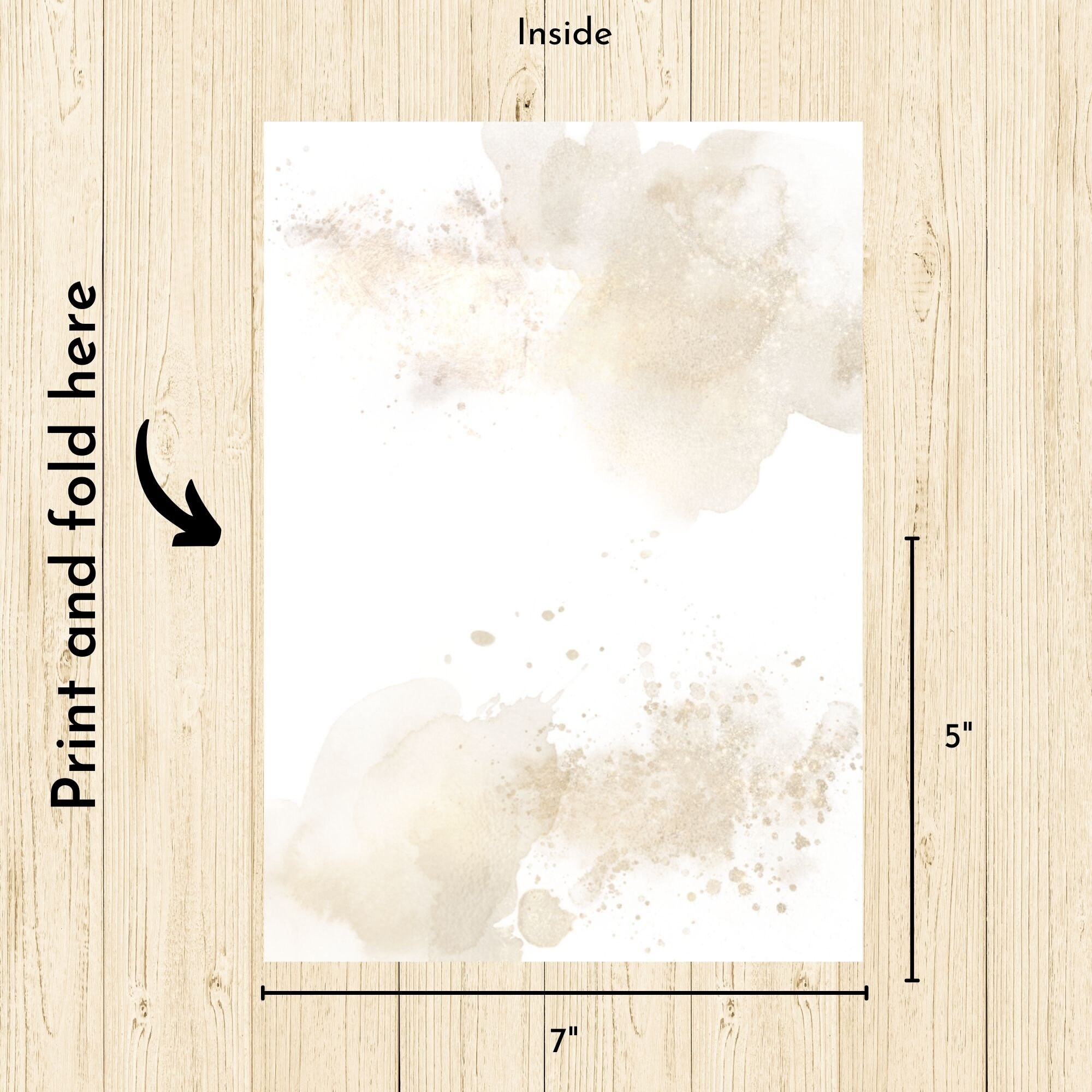 Blank Printable Greeting Card Instant Download Printable PDF All ...