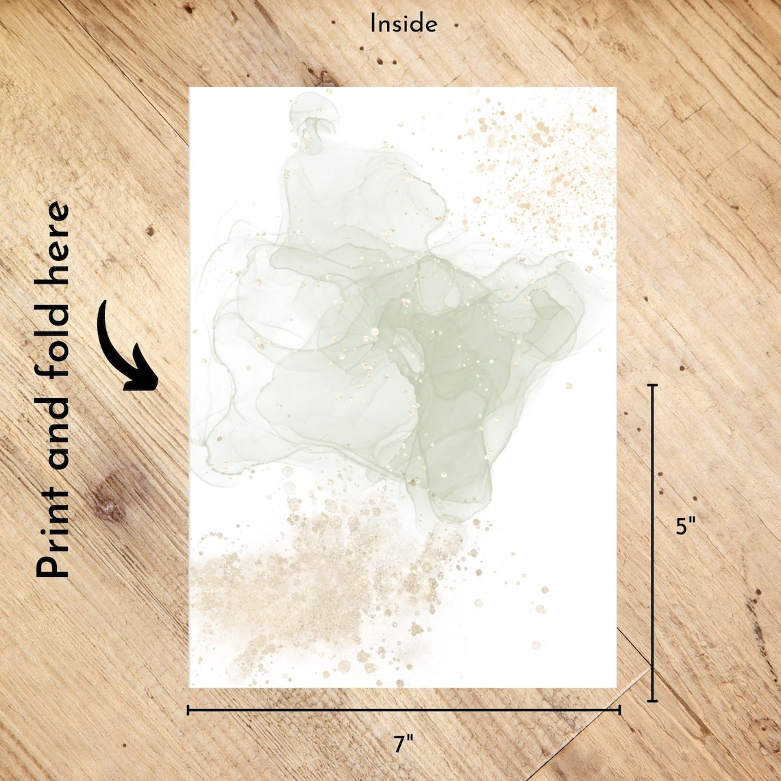 Blank Printable Greeting Card Instant Download Printable PDF - Etsy