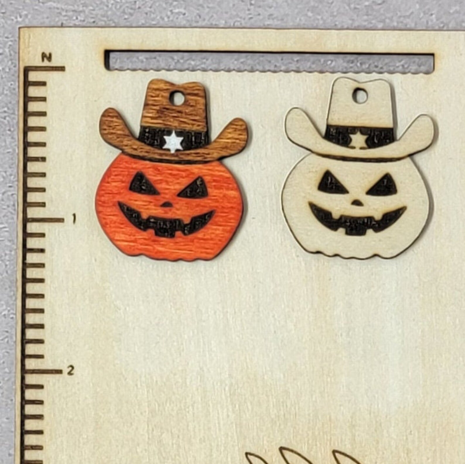 Western Halloween Hanging Earrings Laser Ready File, Glowforge and ...