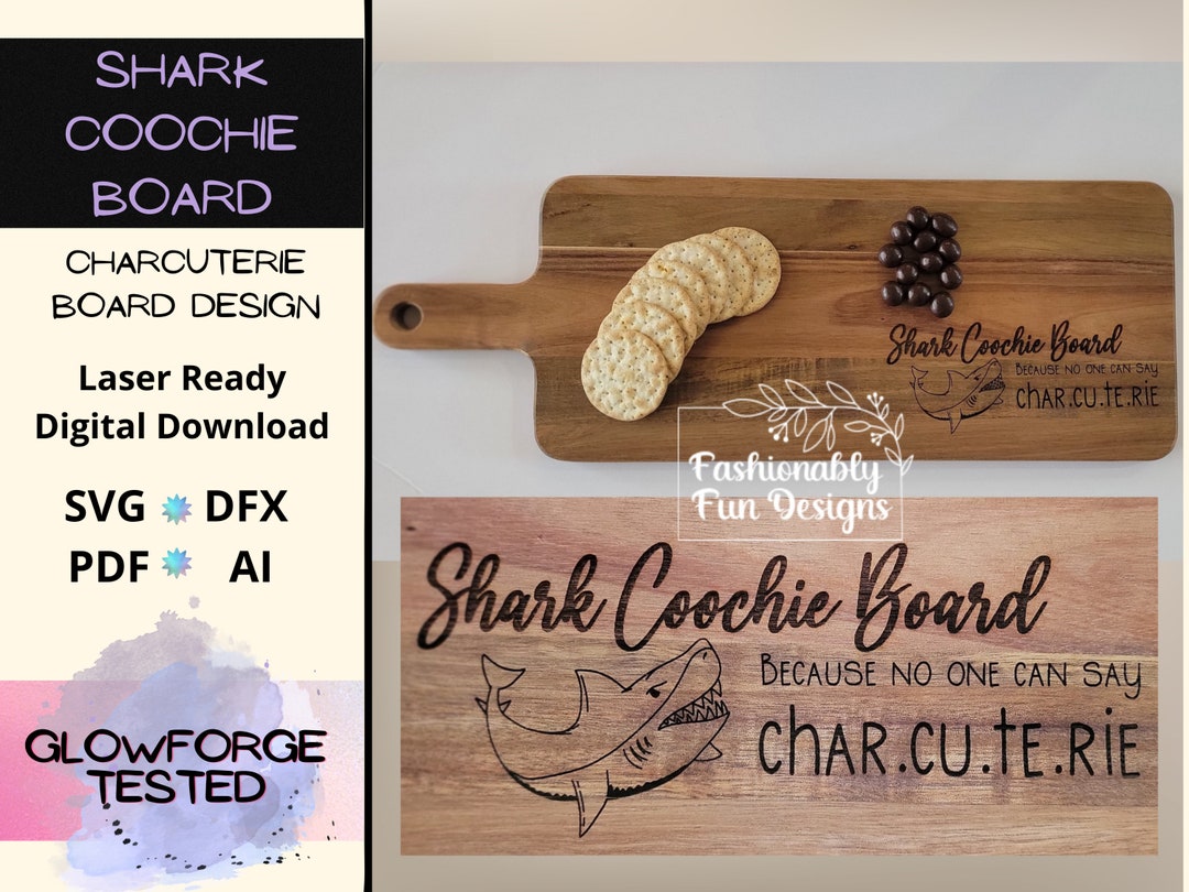 Charcuterie SVG File Shark Coochie Board Funny Charcuterie - Etsy
