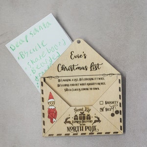 Cute Little Scout Elf Delivery Letter to Santa Christmas Ornament Laser ...