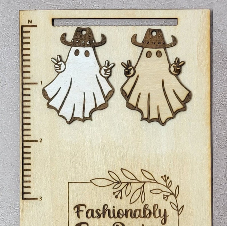 Western Halloween Hanging Earrings Laser Ready File, Glowforge and ...