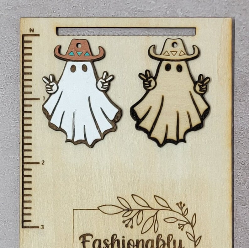 Western Halloween Hanging Earrings Laser Ready File, Glowforge and ...