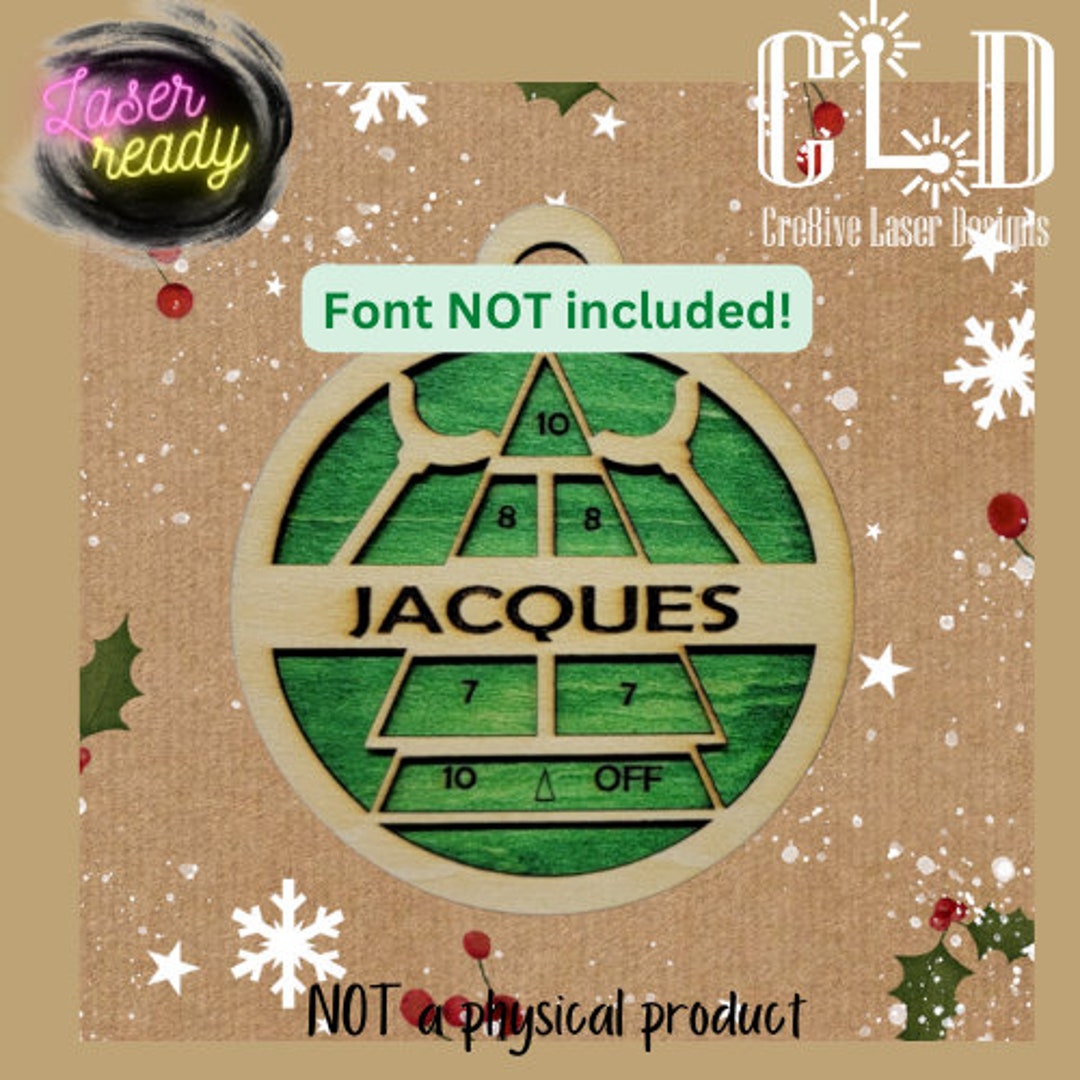 Customizable Shuffleboard Christmas Ornament: Laser Ready File (SVG ...