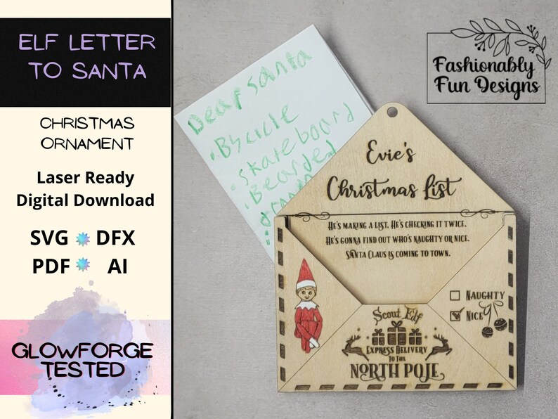 Cute Little Scout Elf Delivery Letter to Santa Christmas - Etsy