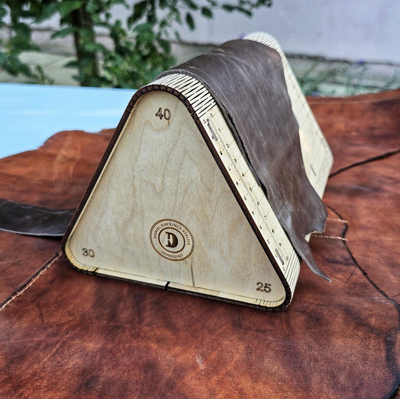 Leather Bending Triangle Block – 3 Angle Metric Jig for Wallet Making ...
