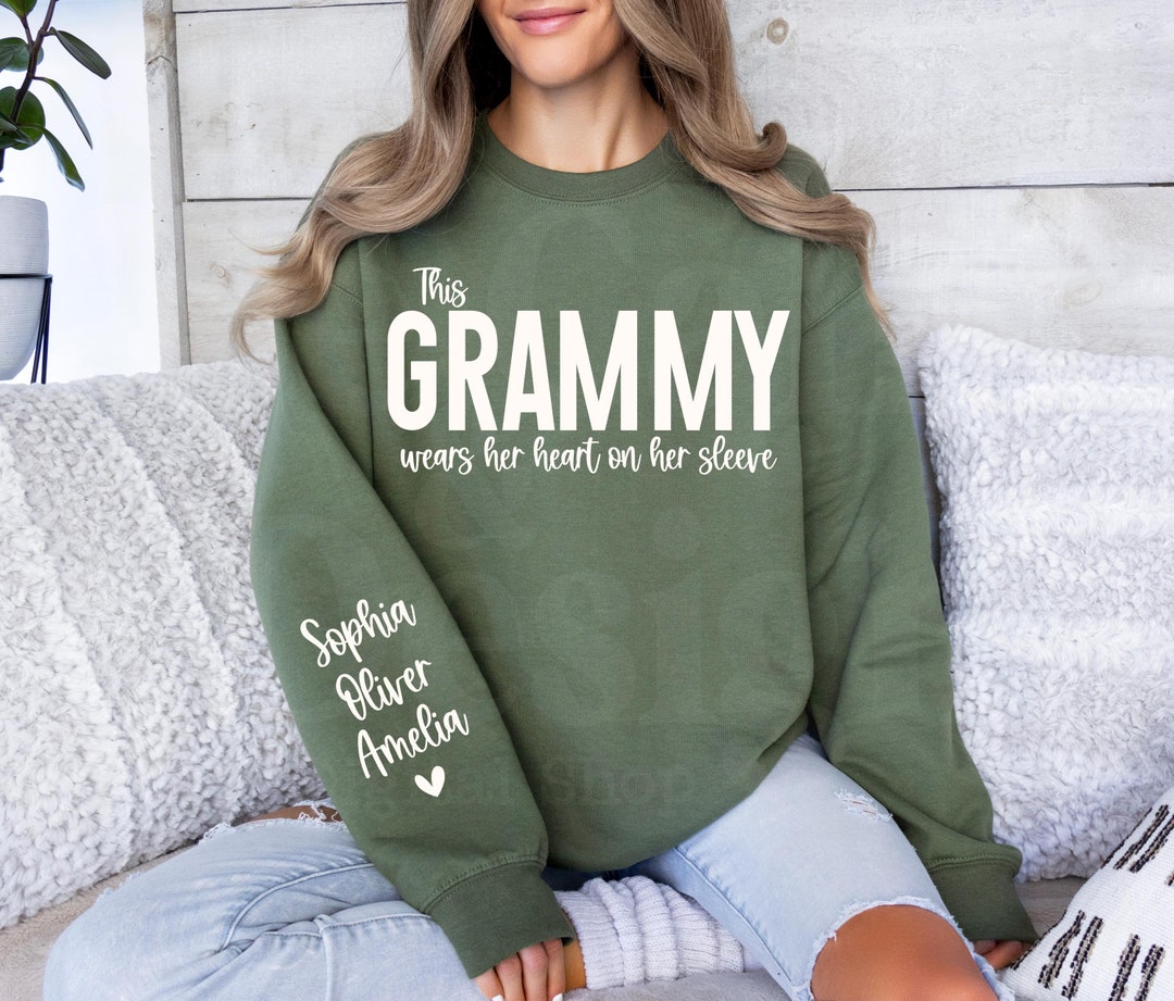 Grandkids Names Grammy Sleeve PNG, Mother's Day Gift (digital Download ...