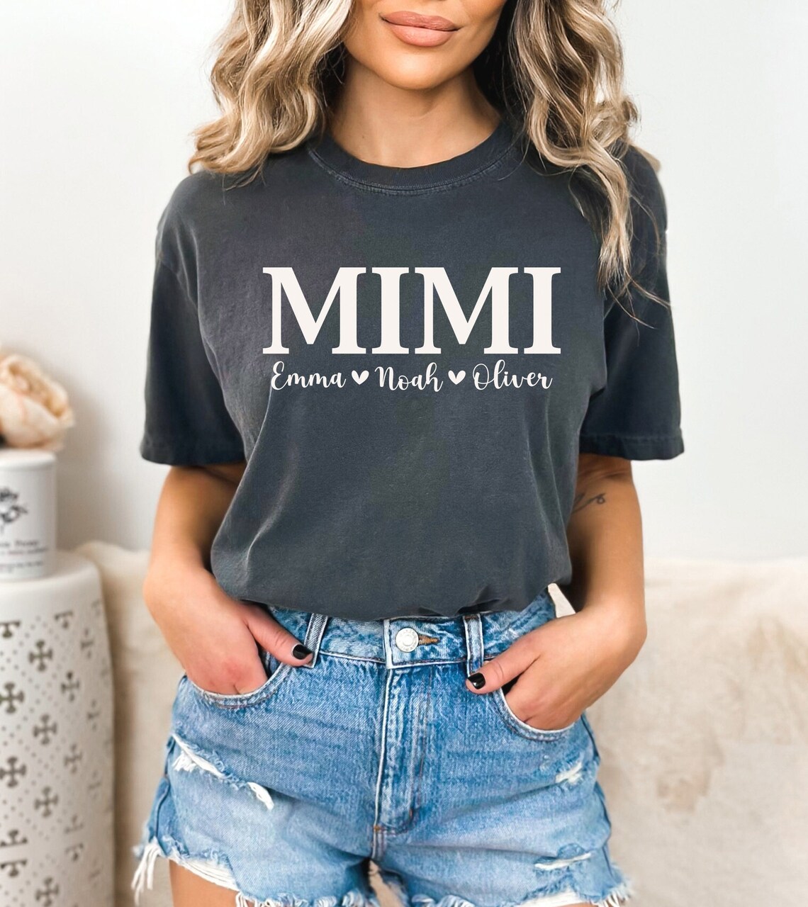 Personalized Mimi PNG With Grandkids Names, Mimi Coffee Mug, Shirts Png ...