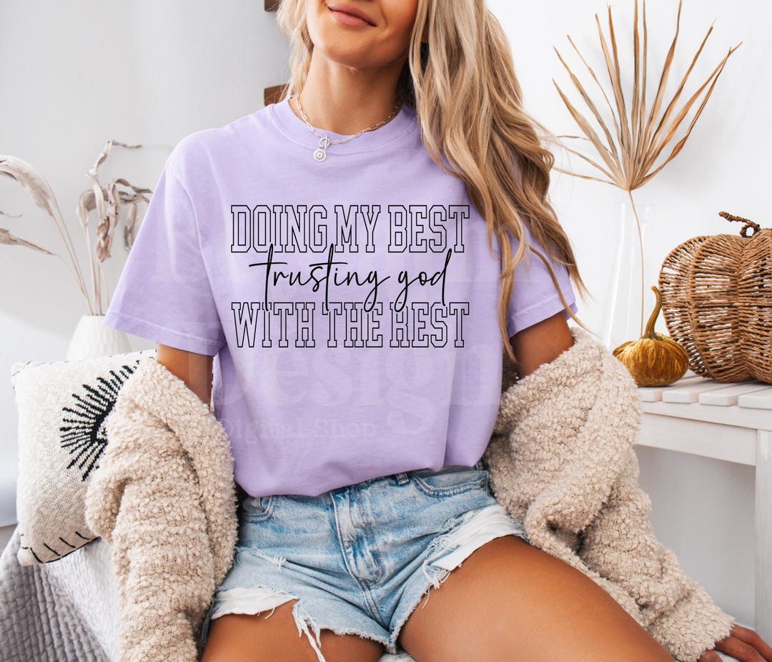 Trusting God PNG, Christian Shirt Design (digital Download) - Etsy