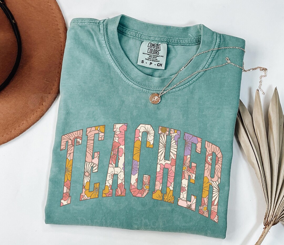 Floral Teacher PNG, Teacher Gift, Retro Teacher Png, Teacher ...