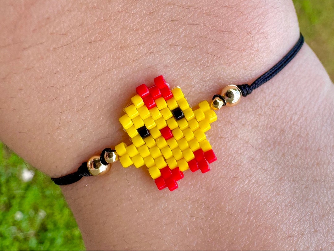 Handmade Chicken Miyuki Beaded Bracelet | Adjustable, Delicate Animal ...