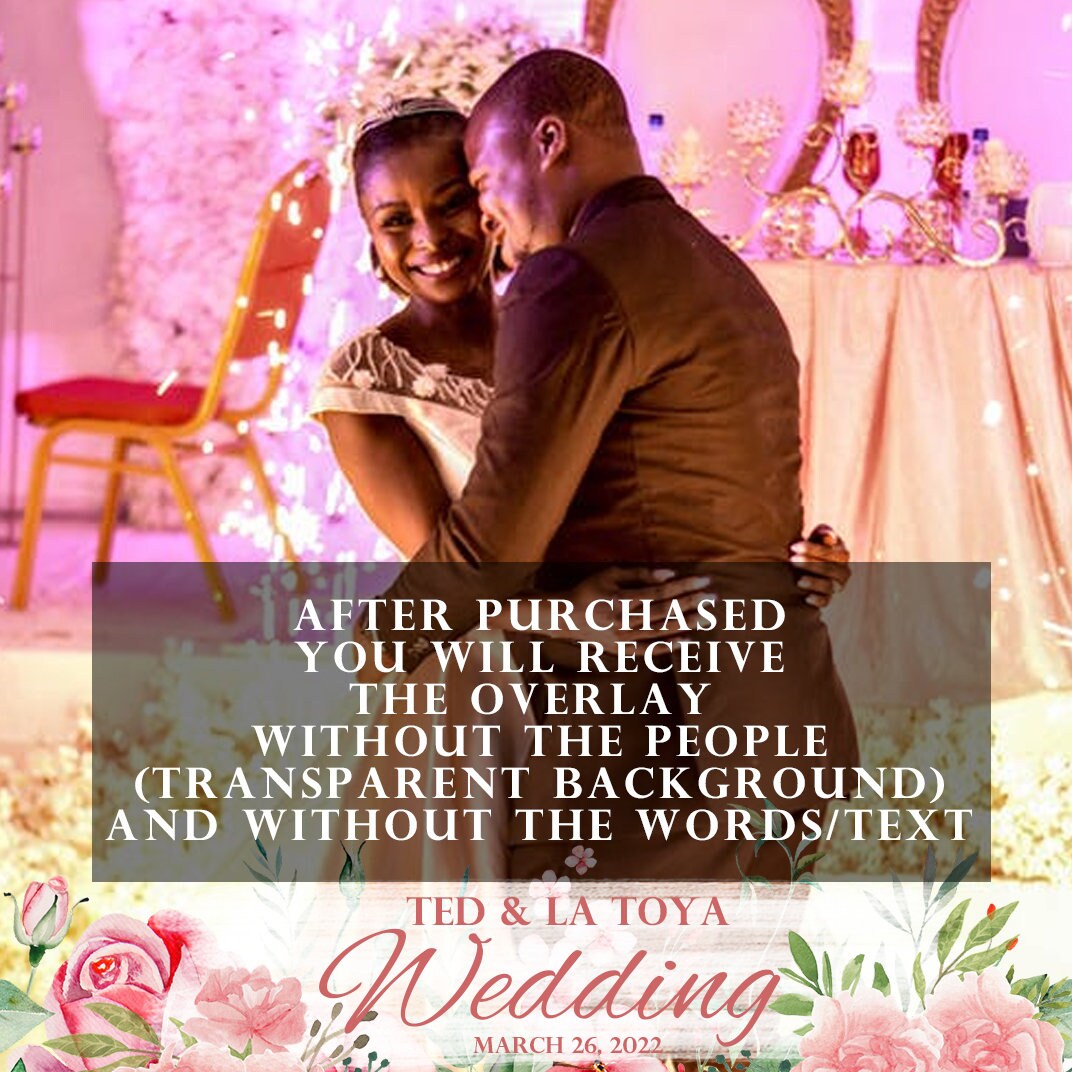 360 Overlay for Touchpix, Dzentech Etc. 1072x1072 Wedding With Pink ...