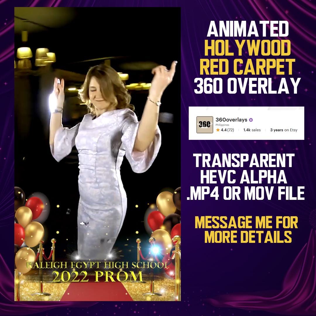 Animated Holywood Red Carpet Theme 360 Overlay Transparent Hevc Alpha ...