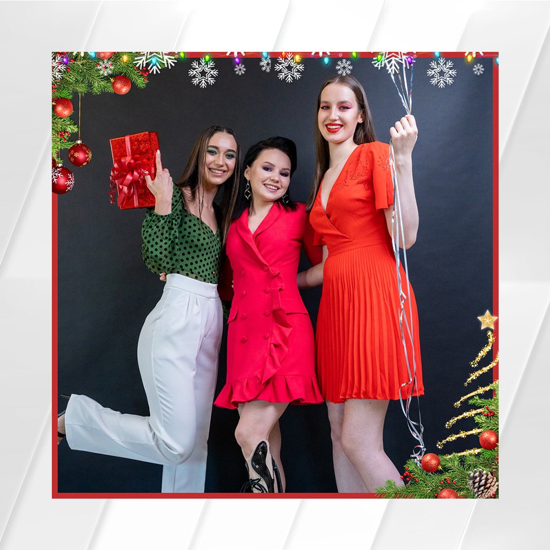 Christmas Theme 360 Photo Booth Overlays - Custom Christmas Photobooth ...