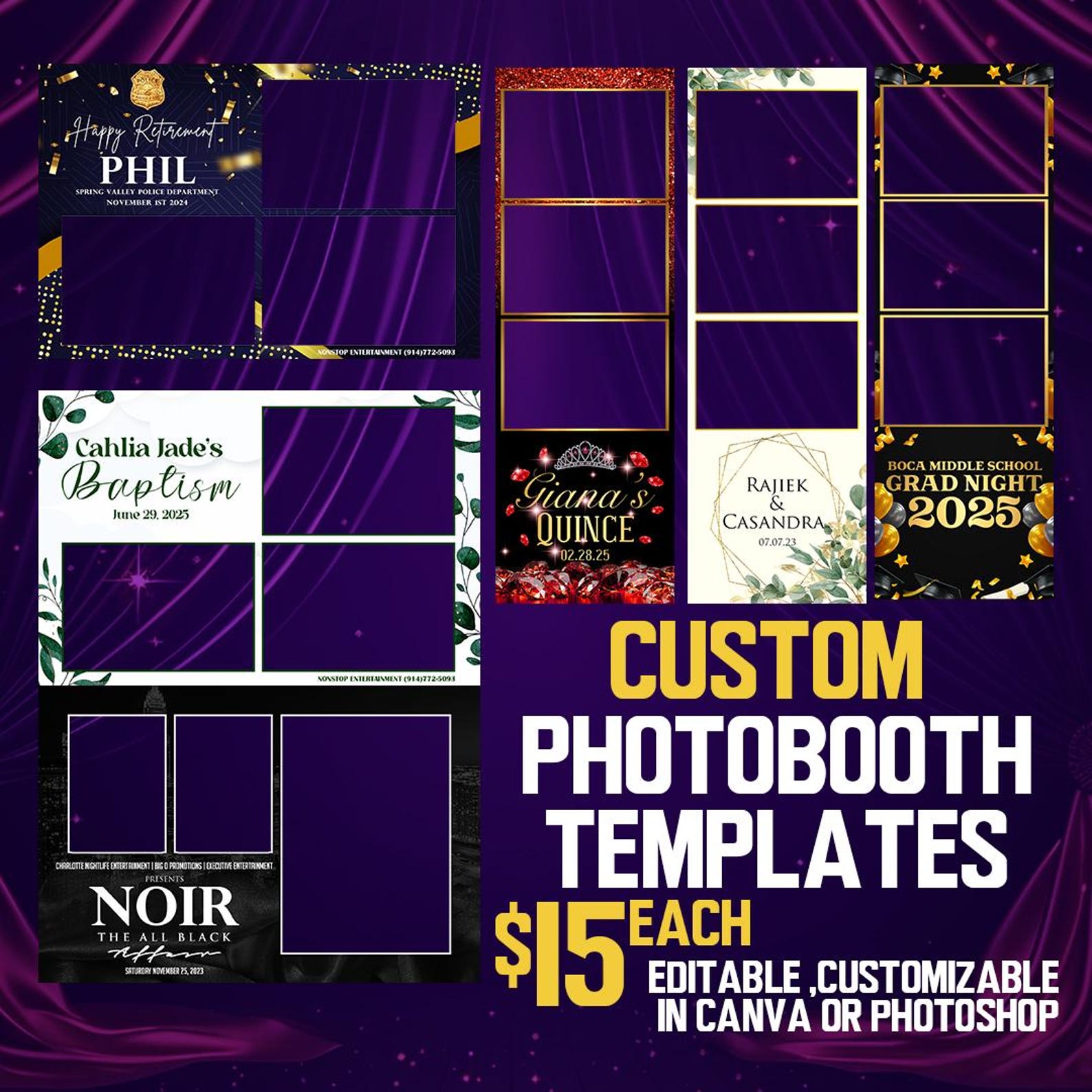Custom Photobooth Templates for Touchpix, Salsa, Fiesta, Dslrbooth ...