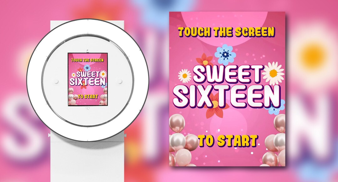 Sweet 16 Start Screen Animation for iPad Photobooth - Etsy