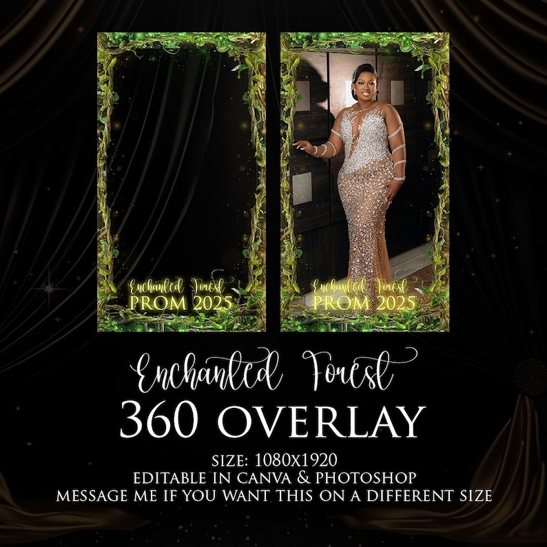 Enchanted Forest Theme 360 Overlay Prom Photobooth 360 Booth - Etsy