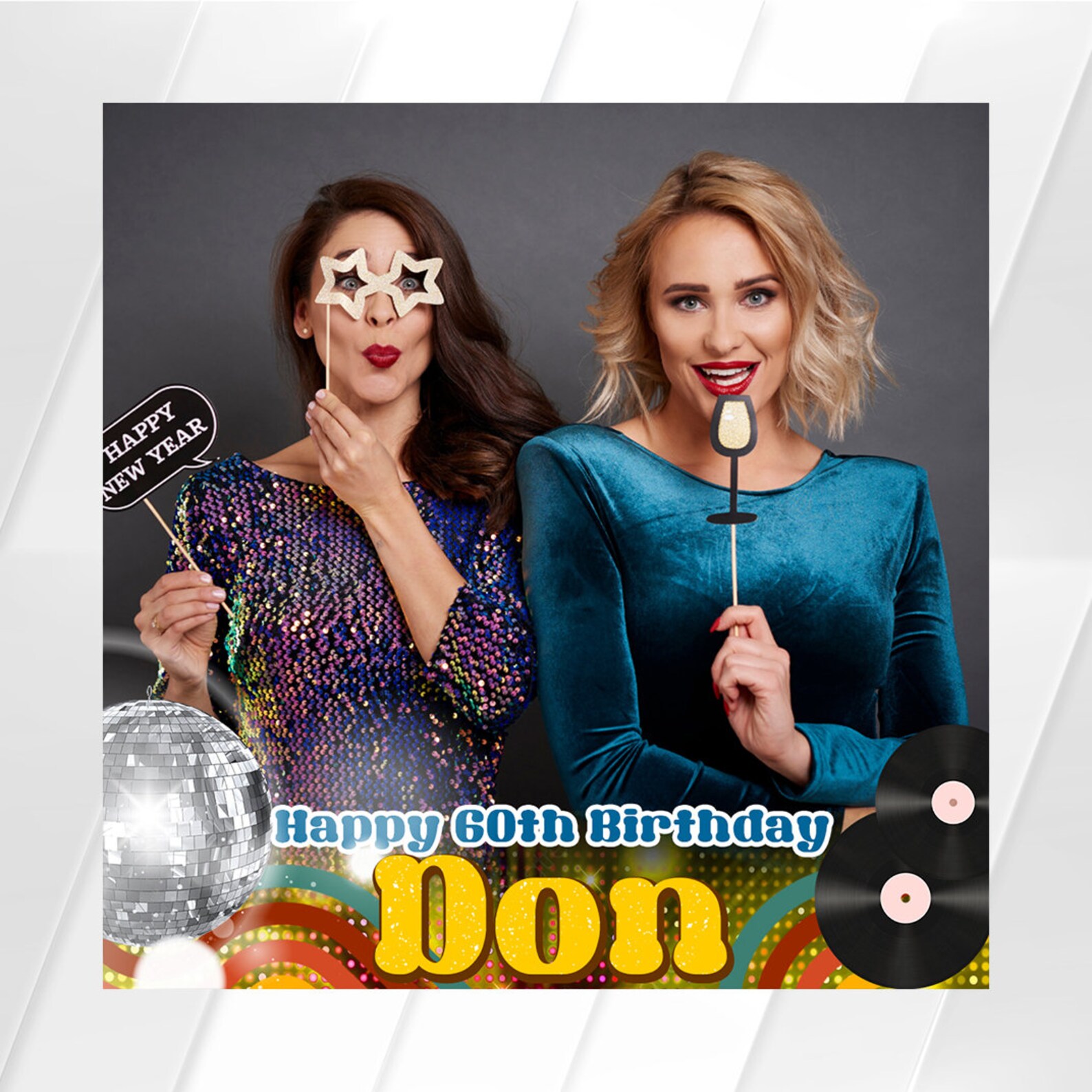 70s Disco Theme 360 Photo Booth Overlays Photobooth Filter Template ...