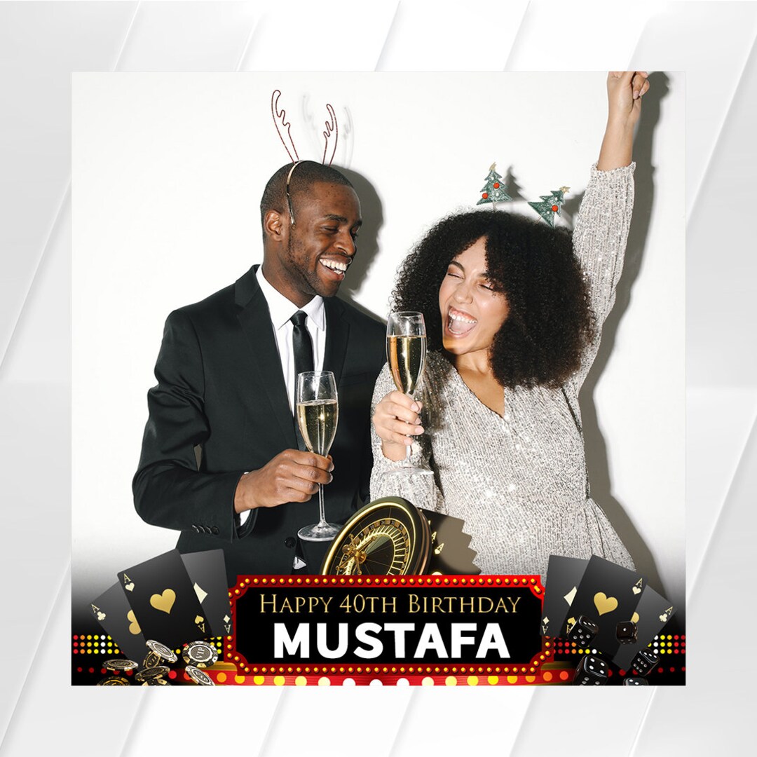 Casino Theme 360 Photo Booth Overlays Photobooth Filter Template ...