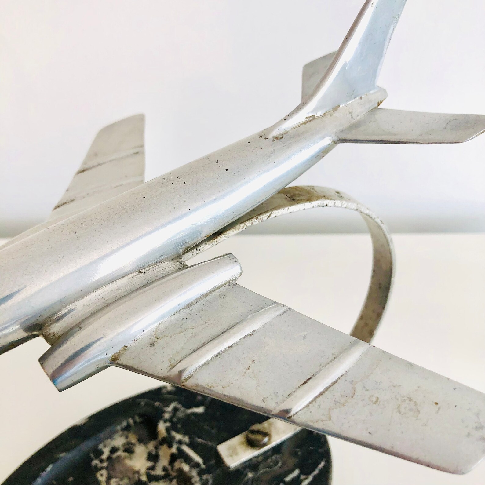 Gorgeous Metal Airplane on Marble From the 60ies - Etsy