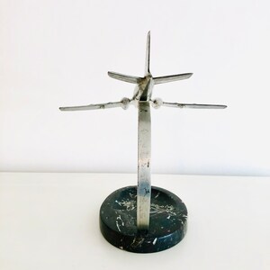 Gorgeous Metal Airplane on Marble From the 60ies - Etsy