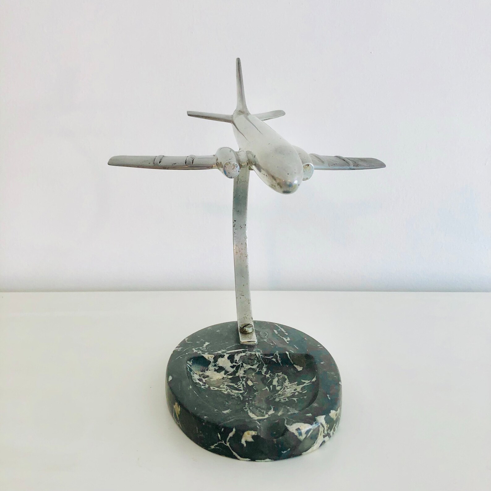Gorgeous Metal Airplane on Marble From the 60ies - Etsy