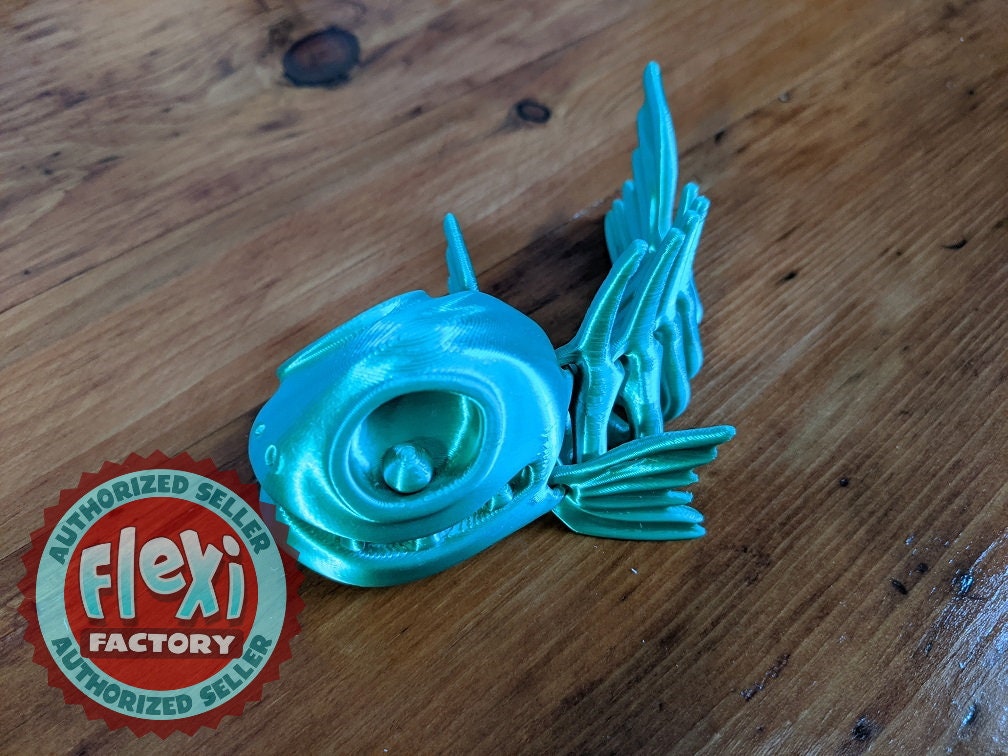 Flexi Factory Angler Fish - Articulated 3D Printed Toy - Etsy