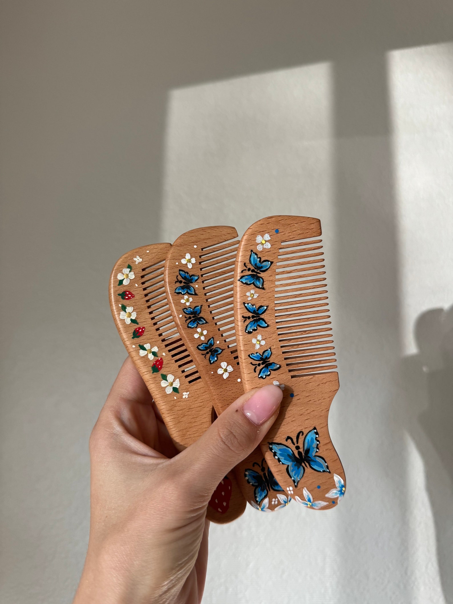 Nameless Baby Hairbrush + Comb, Hand-painted - Etsy