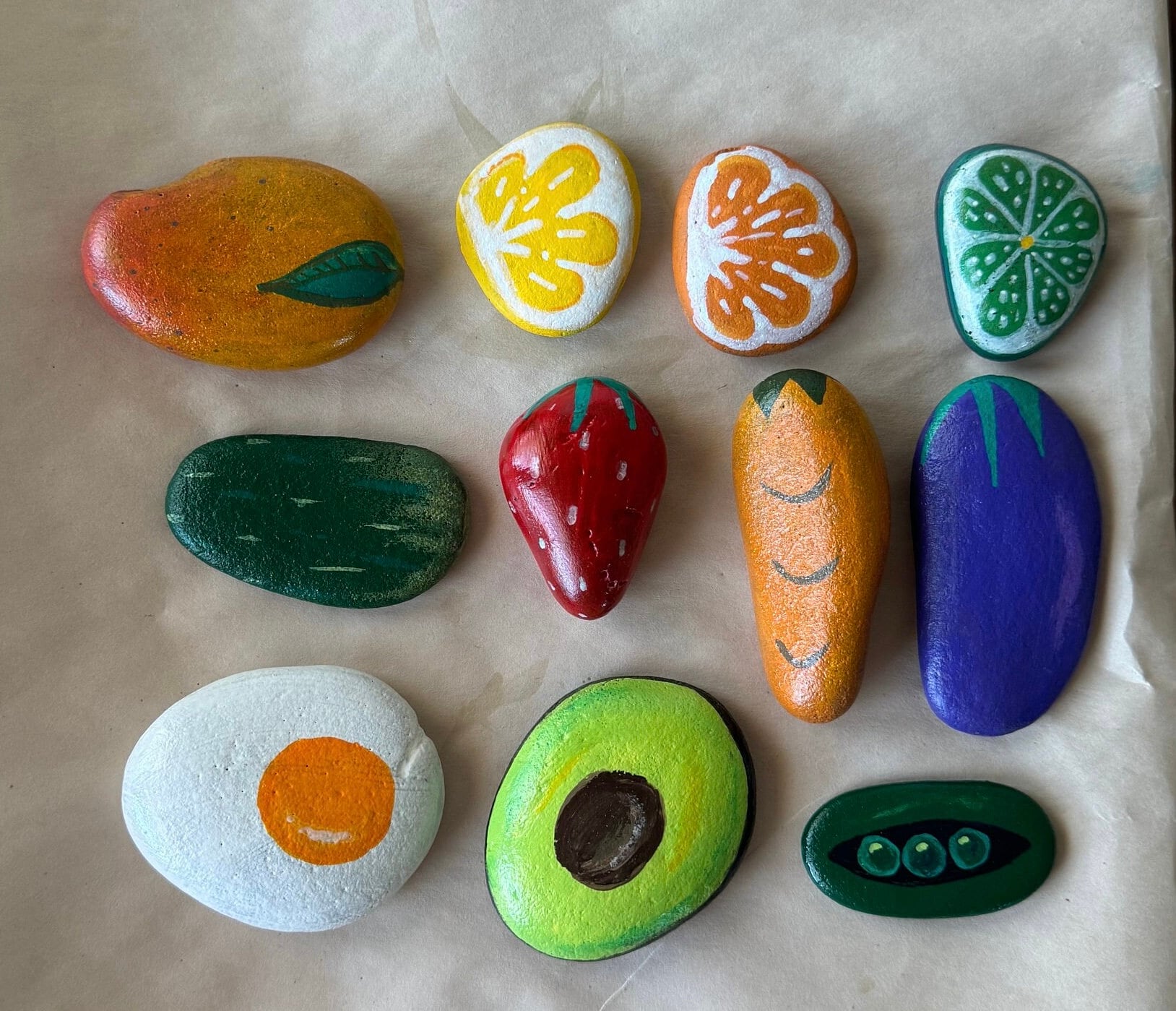 Mud Kitchen Food Painted Rocks - Etsy