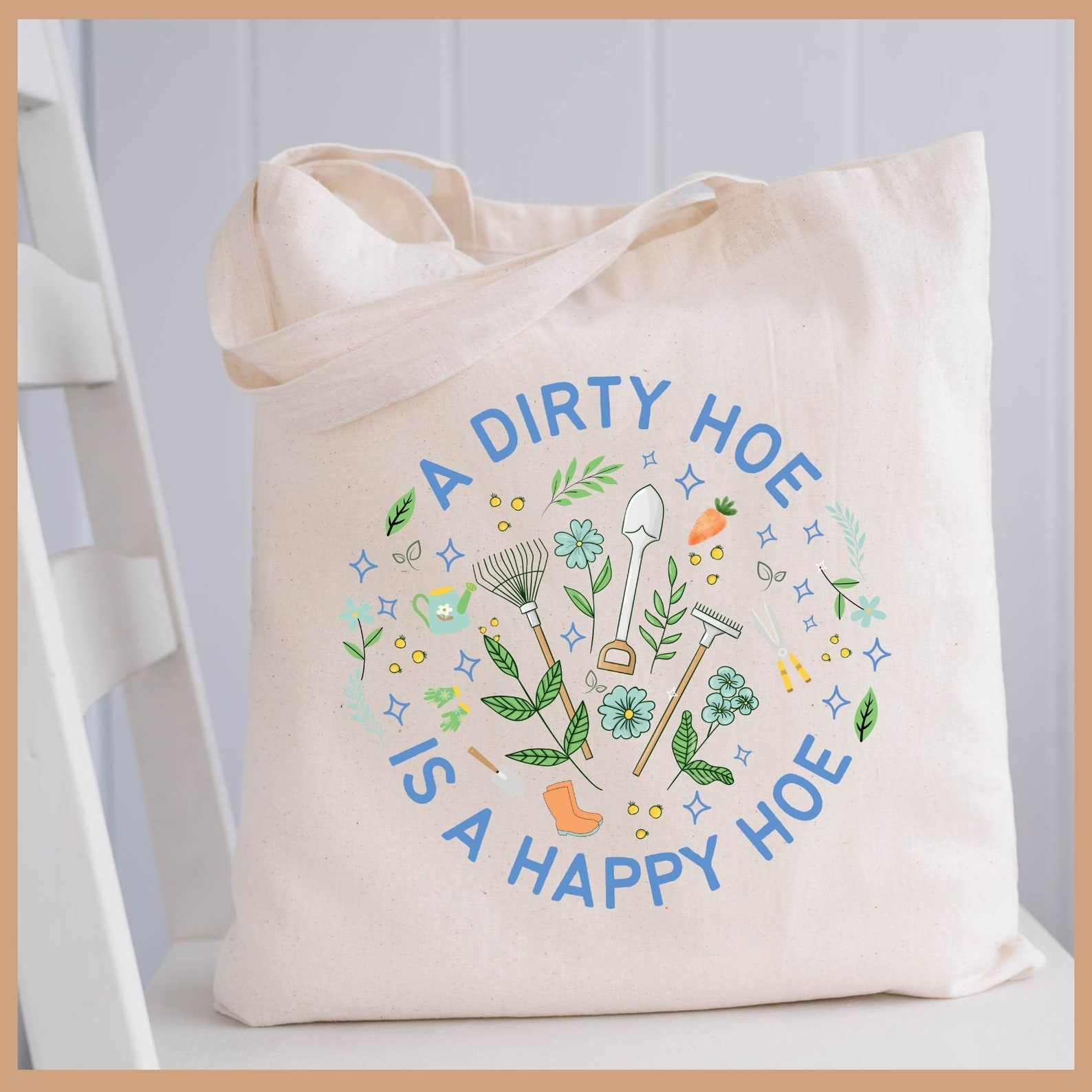 Funny Canvas Tote Bag for Gardener, Plant Lover, Farmer, Dirty Hoe is a ...