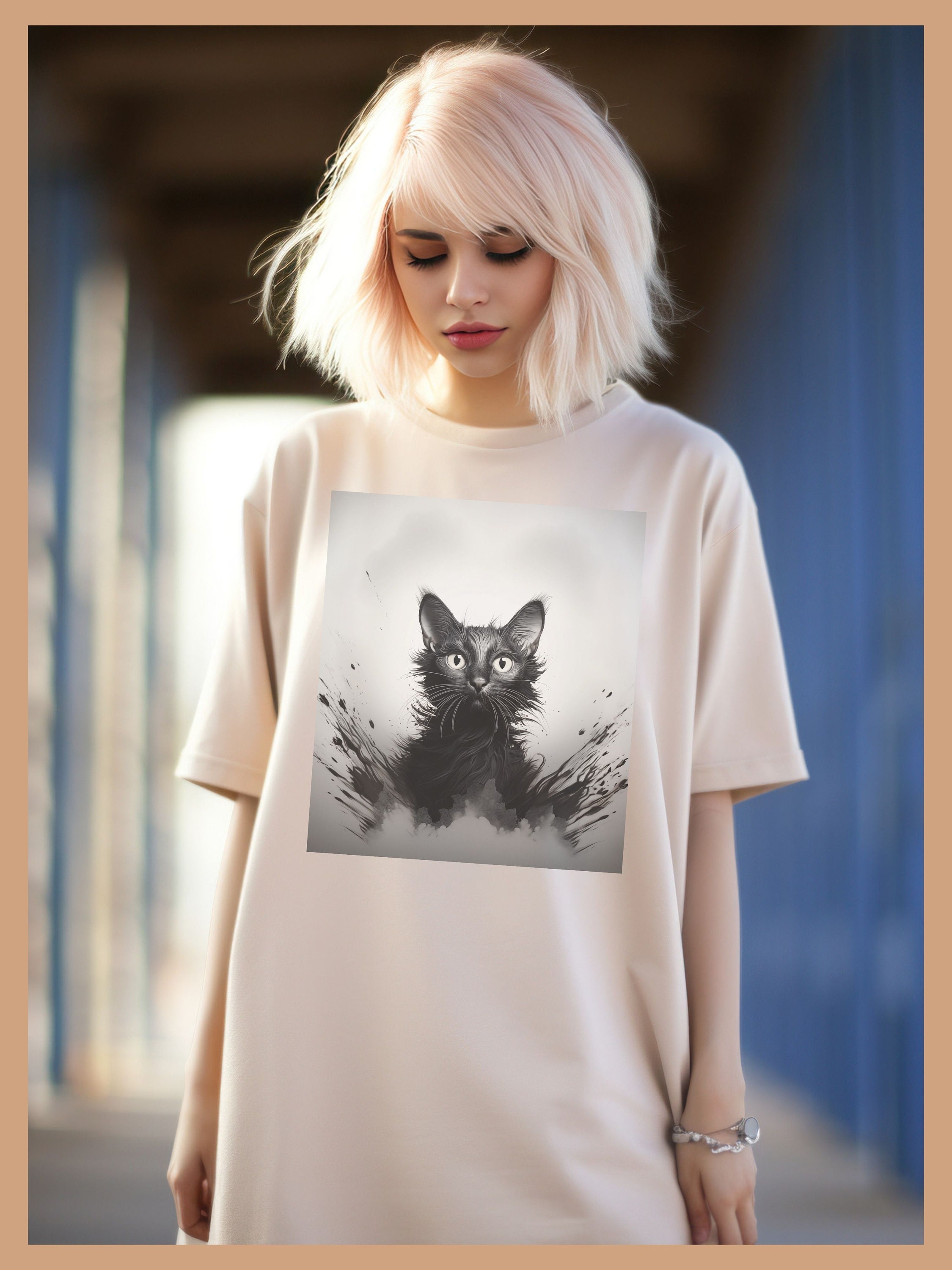 Weird Cat T-shirt Weirdcore Shirt Pouty Cat Gothic Alt - Etsy