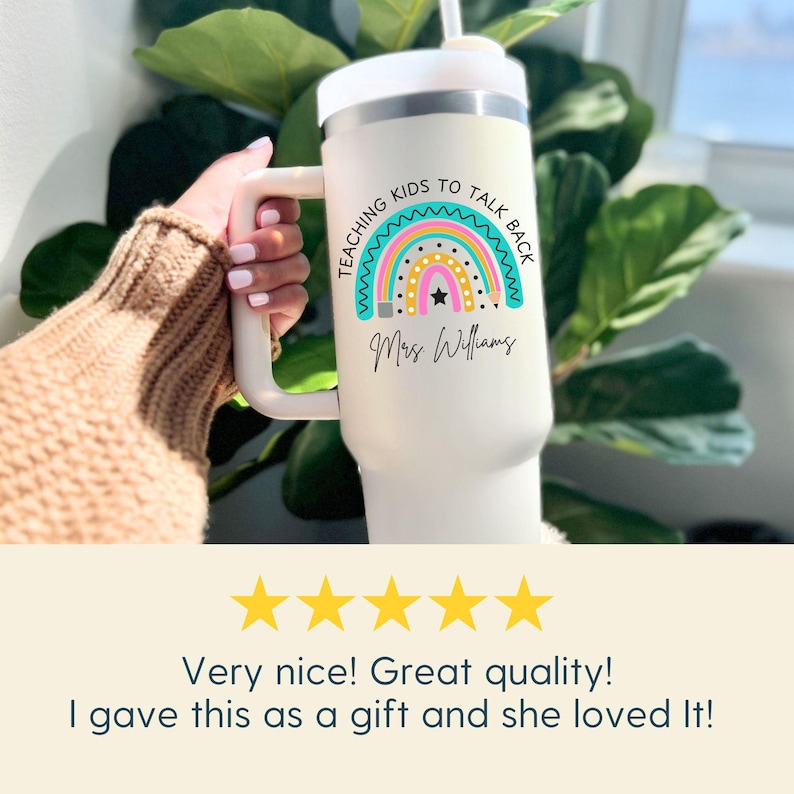 SLP Teaching Kids to Talk Back Tumbler Gift, SLP 40 Oz Cup, SLP Gifts ...