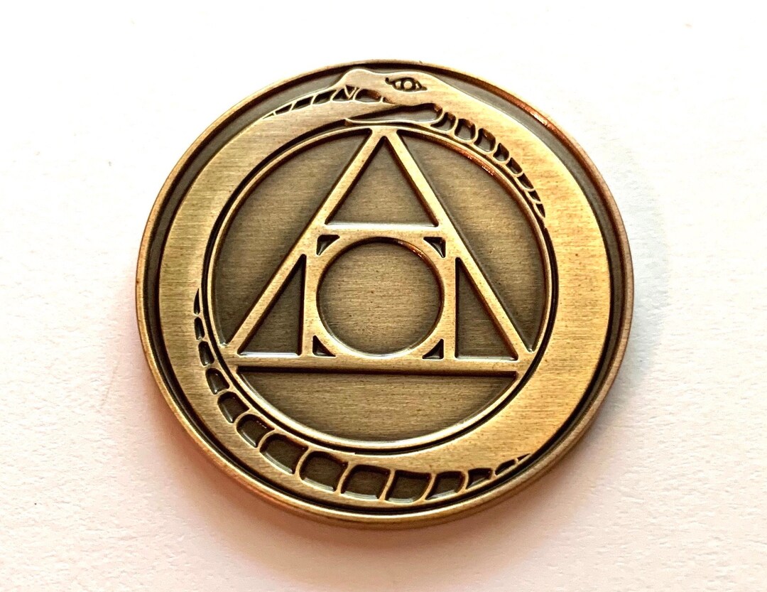 Alchemy Ouroboros Philosopher's Stone Coin (antique Bronze Tone) - Etsy