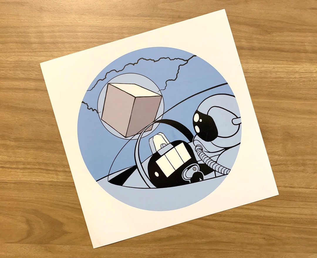 Cube Inside a Sphere East Coast UFO 10"x10" Art Print - Etsy