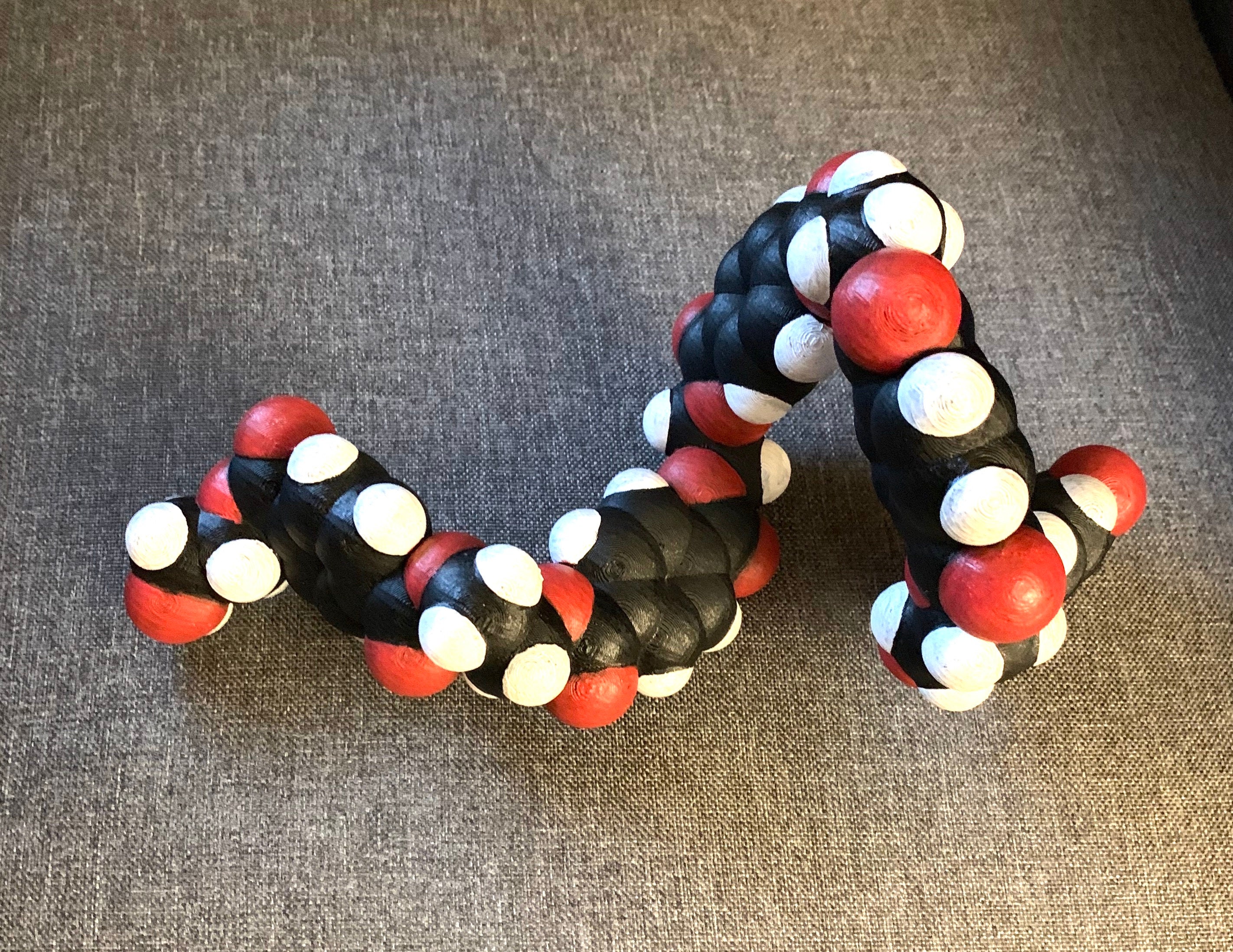 Polyethylene Terephthalate PET Segment Space-filling Polymer Molecular ...