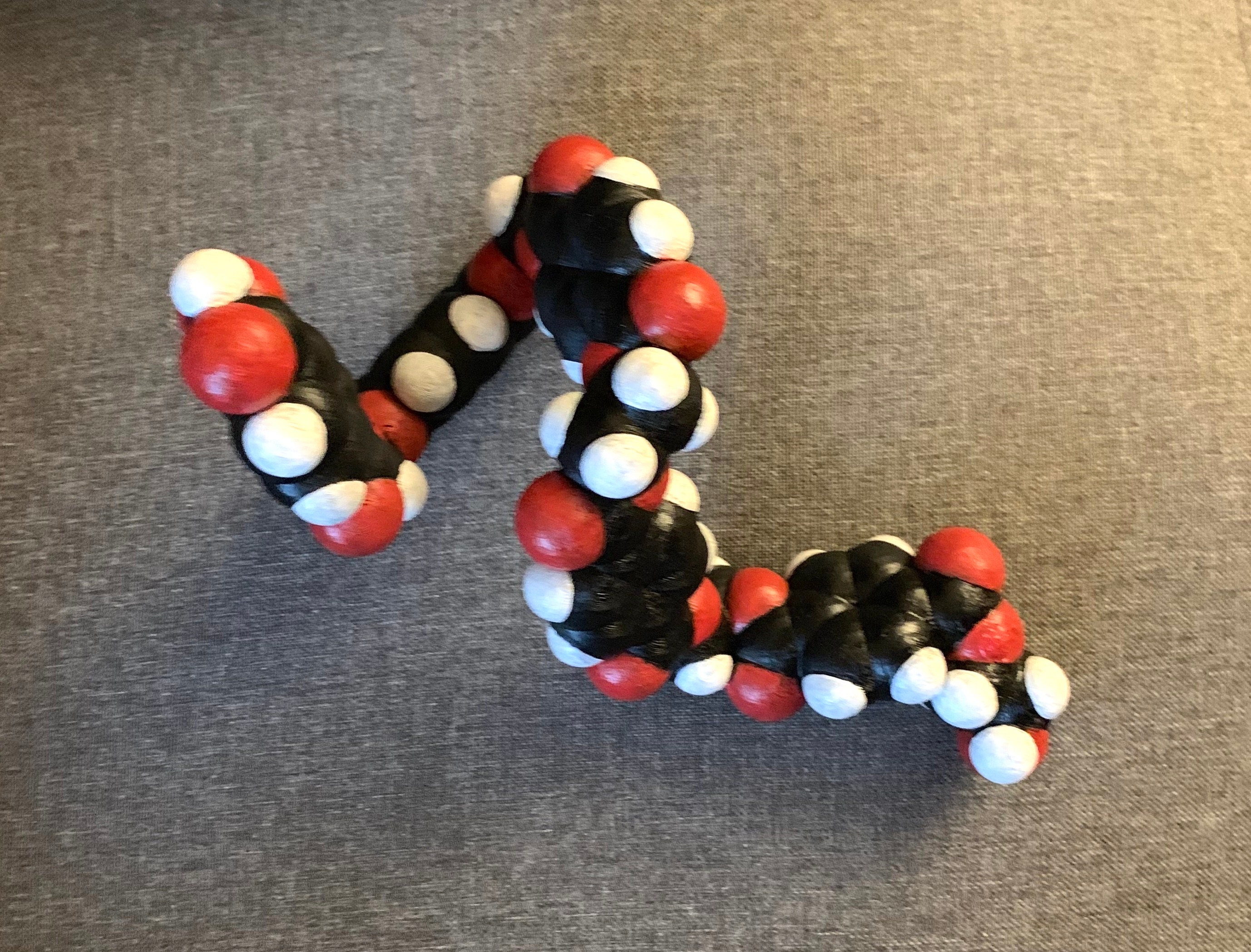 Polyethylene Terephthalate PET Segment Space-filling Polymer Molecular ...