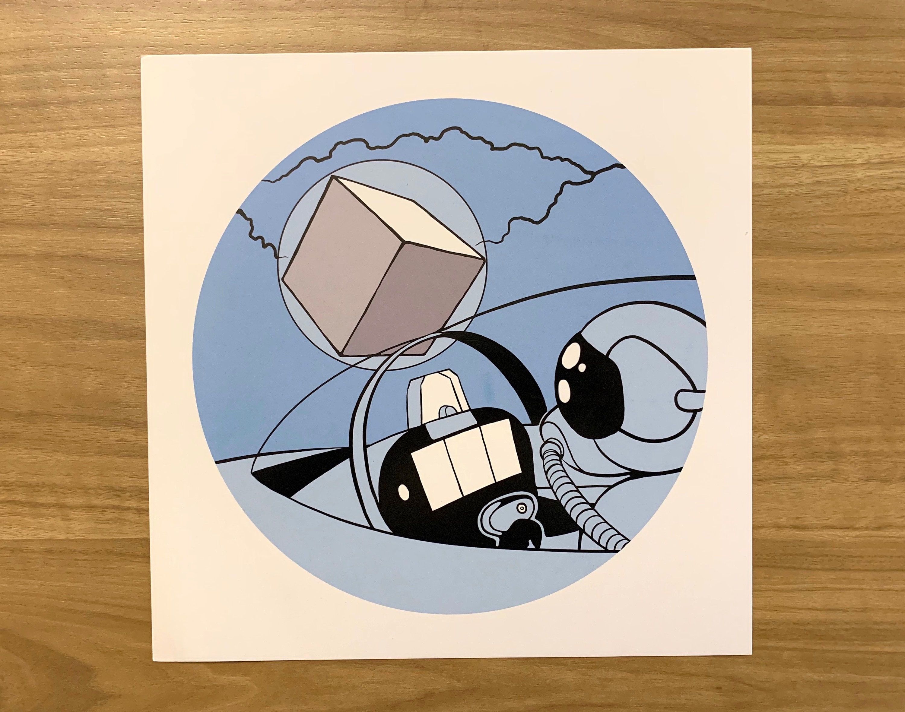 Cube Inside a Sphere East Coast UFO 10"x10" Art Print - Etsy