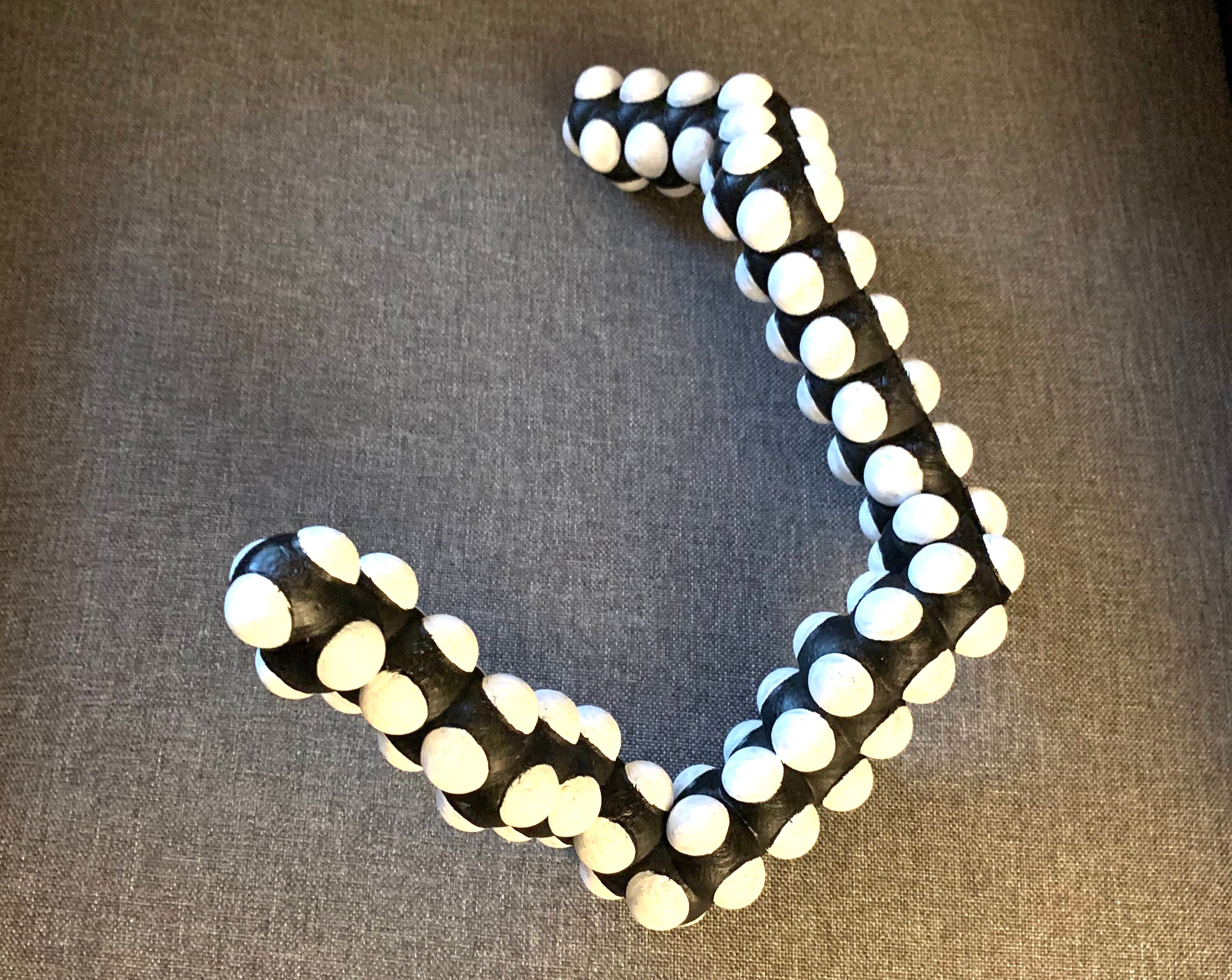 Polyethylene Segment Space-filling Polymer Molecular Model 3D Printed ...