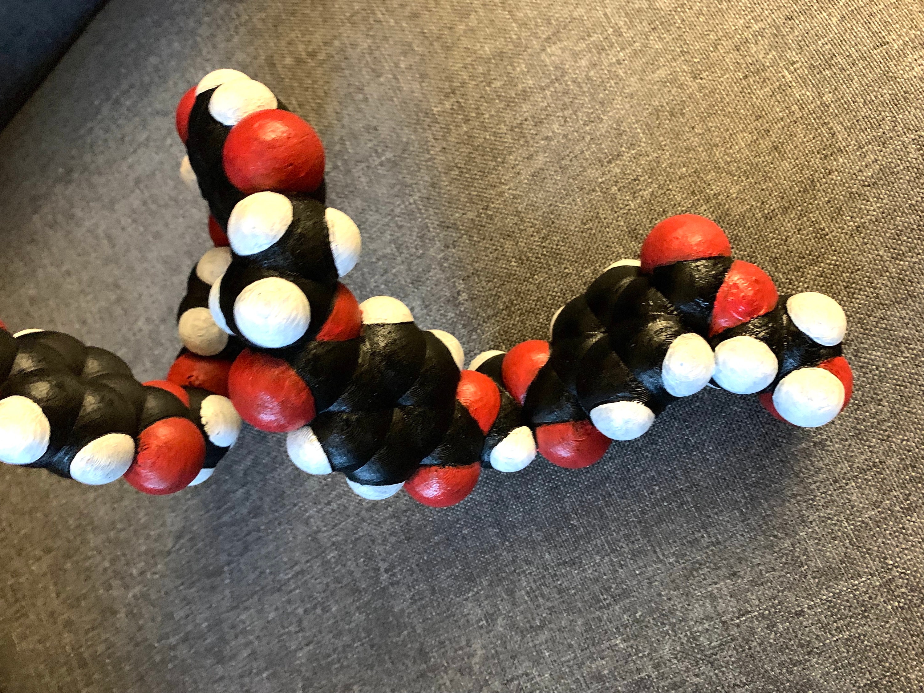 Polyethylene Terephthalate PET Segment Space-filling Polymer Molecular ...